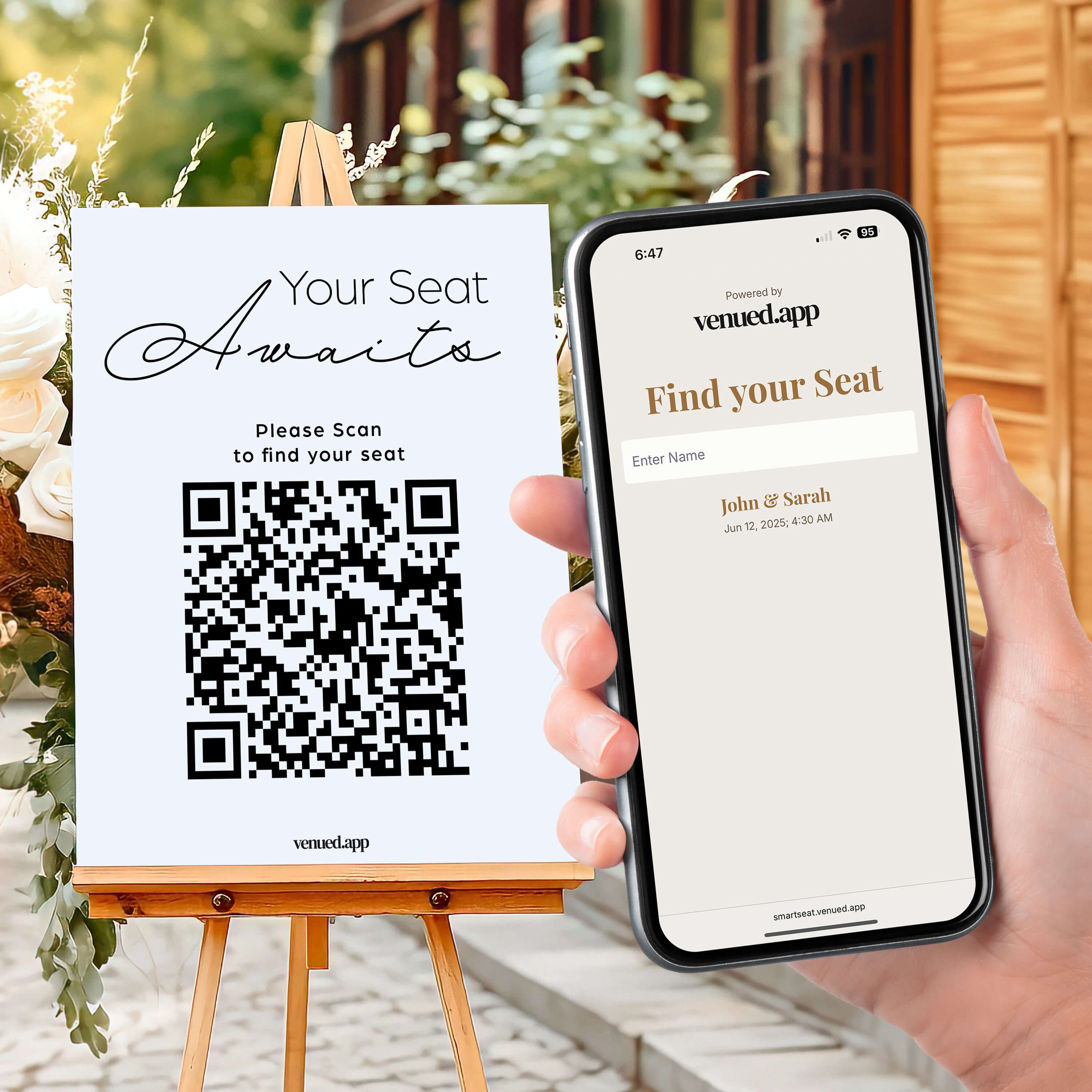 SeatSmart - Elegant Guest Seating Solution